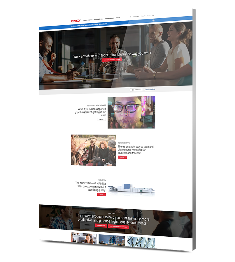 XEROX Website Redesign Case Study